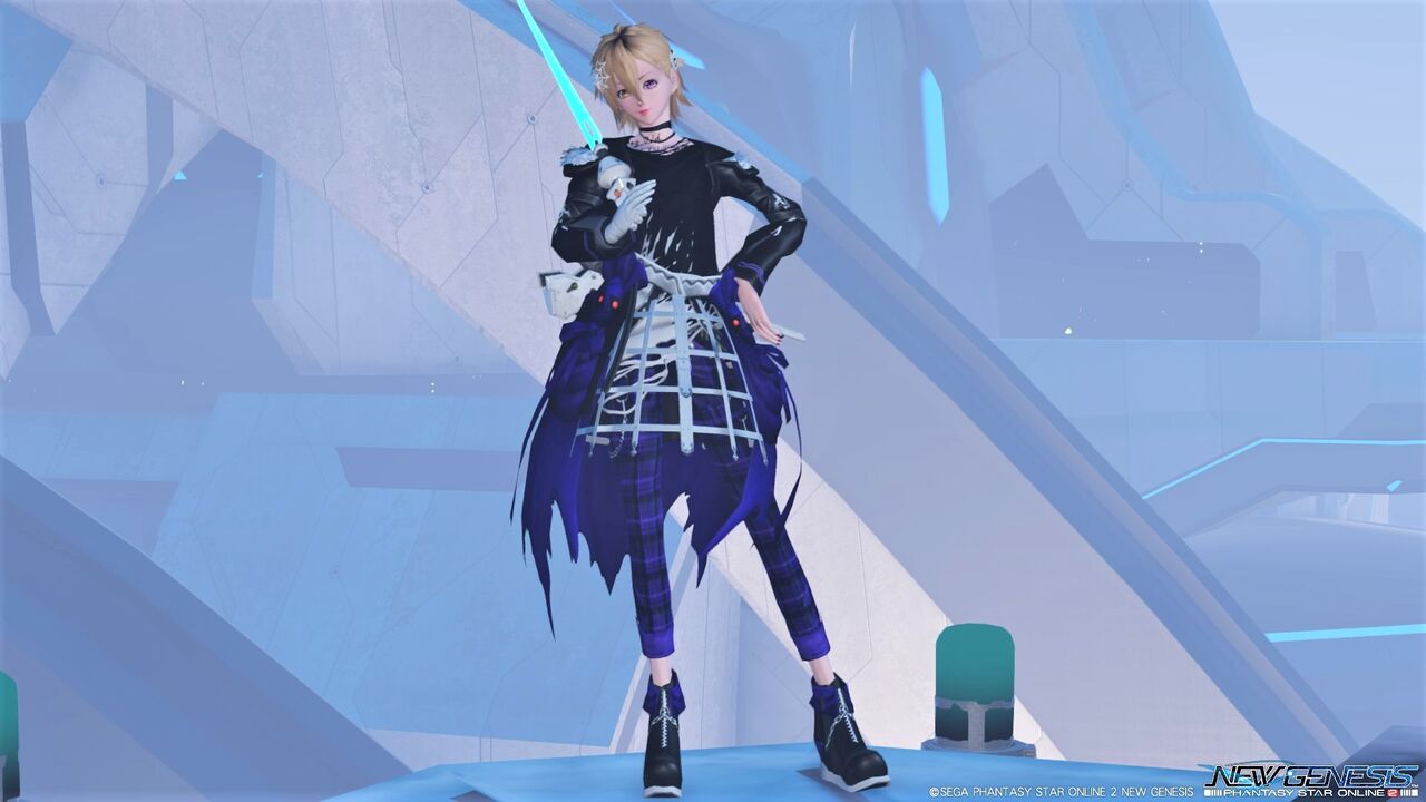 《PSO2･NGS》ARKSコーディネート部｡:《PSO2》★フィリル[Ou]＋チェック[Ba]のハロウィン?な私服コーデ