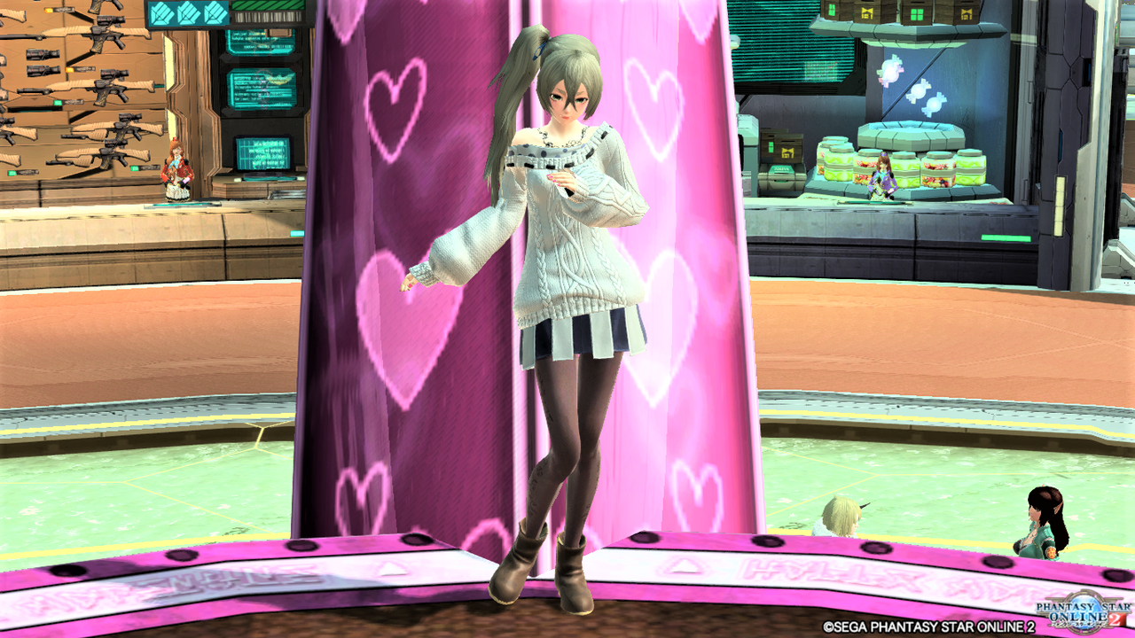 《PSO2･NGS》ARKSコーディネート部｡:《PSO2》♡オフショル[Ou]＋ストライプ[Ba]のシンプルkawaiiコーデ