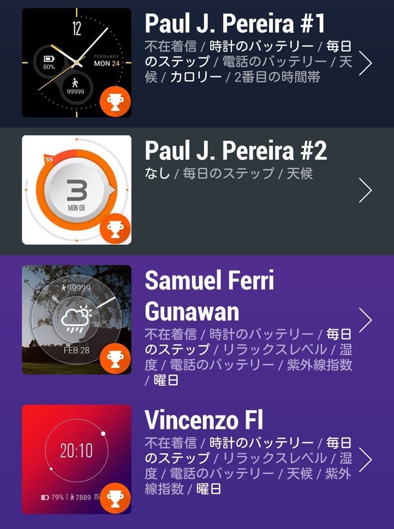 「ZenWatch Manager」がアップデートされてフェイスが追加されました。 : ASUS好きのZenBlog（ゼンブログ）