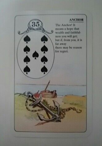 虹色のLenormand:35.Anchor 錨です