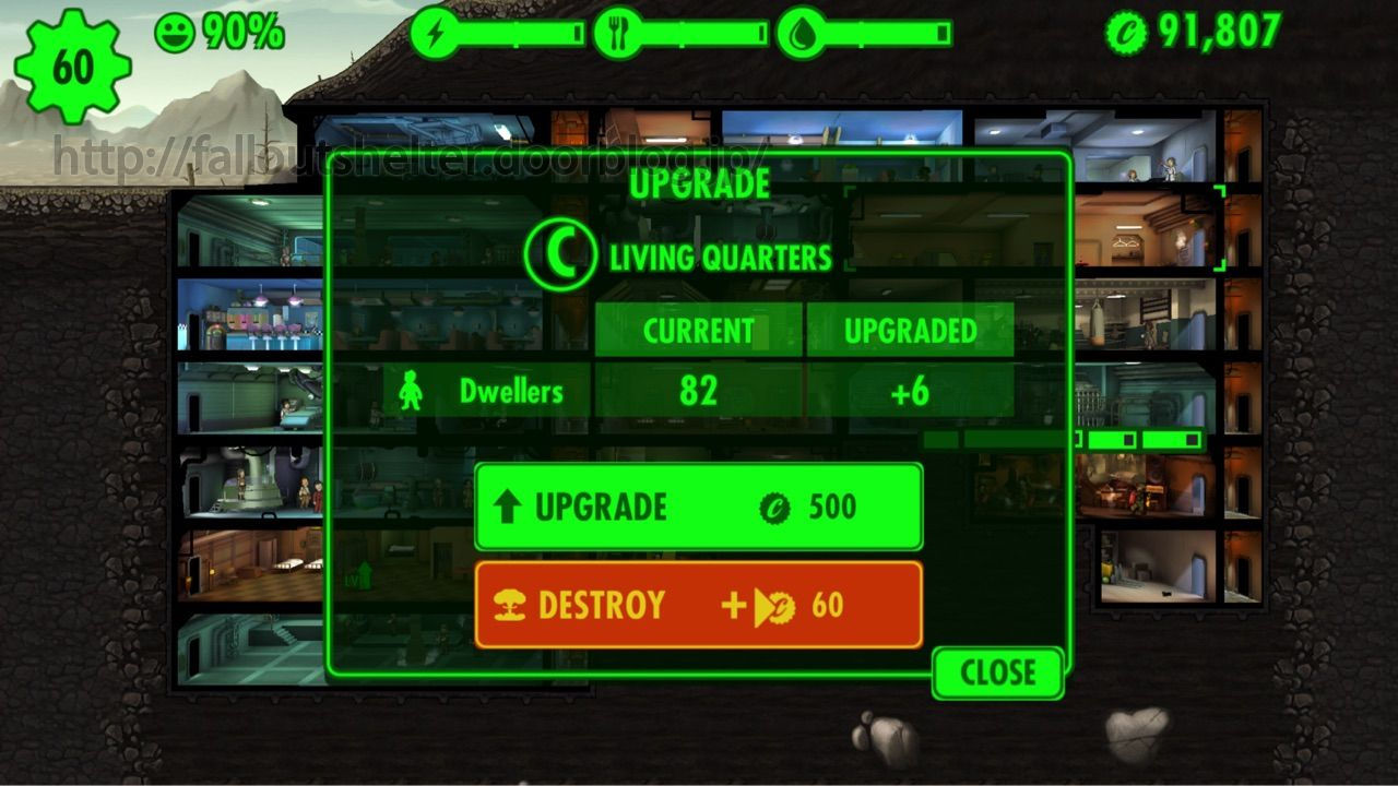 LIVING QUARTERS - 居住地区 : Fallout Shelter 攻略まとめ