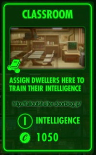 CLASSROOM - 勉強でIntelligenceを増やす : Fallout Shelter 攻略まとめ