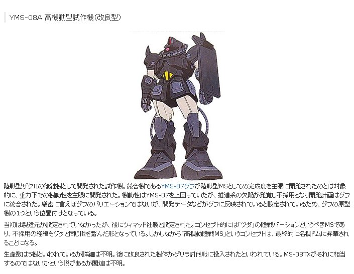 【YMS-08A 高機動型試作機】そろそろこいつにも名前ほしいよね : GUNDAM.LOG｜ガンダムまとめブログ