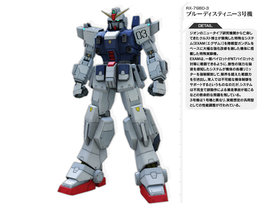 『機動戦士ガンダム サイドストーリーズ』「THE BLUE DESTINY」のサイトが更新、BD1～3号機などの全身画公開！ : GUNDAM.LOG｜ガンダムまとめブログ