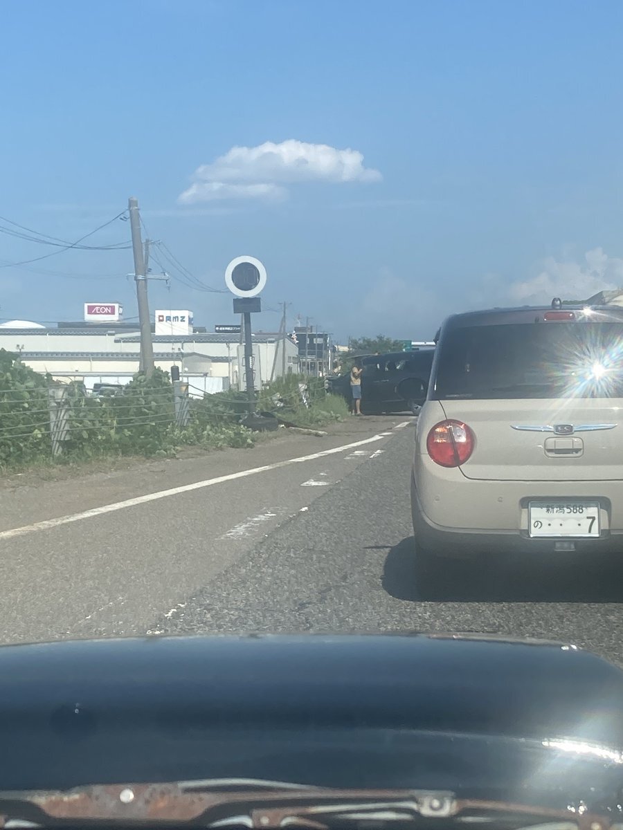 【現場の様子】#交通情報 国道116号線 新潟西バイパス 東行き 亀貝IC～小新IC付近 衝突事故で規制渋滞8月24日 #新潟 : ニュース ...