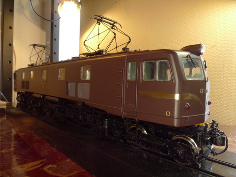 三井金属 EF58 50 再パンタ交換 OJゲージ 1/45 : 雷比須鉄道工作日誌 OJゲージ