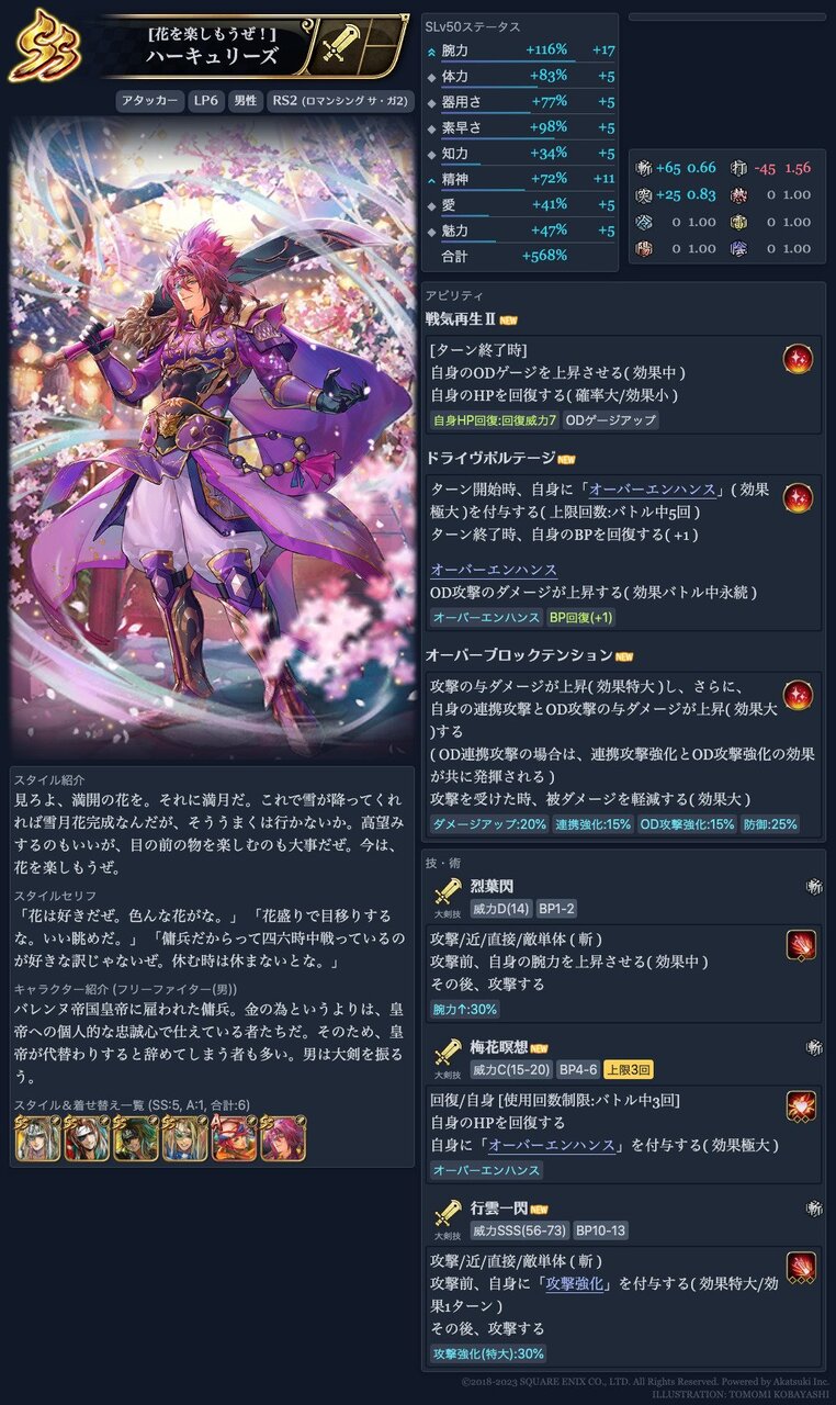 【ロマサガRS】SSエパノミンダス、メディア、マリア、ハーキュリーズ、セレス、クリストフ、練達の性能が判明 ※解析情報 : 【ロマサガRS ...