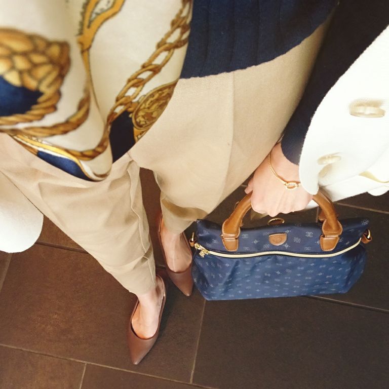 おしゃれなマザーズバッグとして注目のMACARONIC STYLE。3WAYナイロンバッグで30代ママコーデ♪ : 骨格診断ナチュラル×きれいめカジュアル／30代ママのリアルコーデ