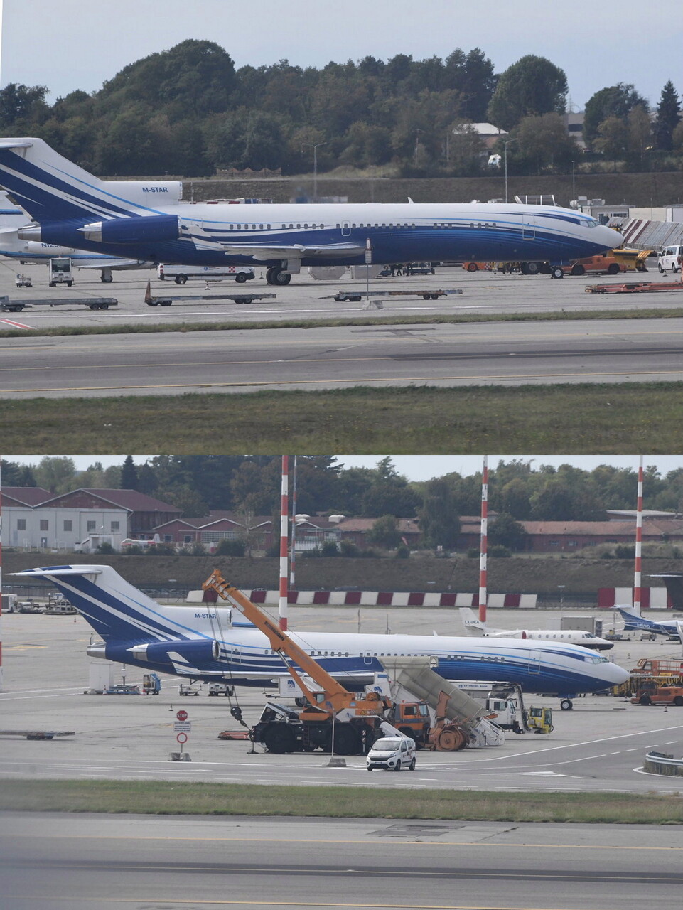 ミラノ ～ ミュンヘン （1） ～ マルペンサ空港離陸編 スターリング･アビエーション B727、 エア･イタリー B737、 ベルニーナ山 ...