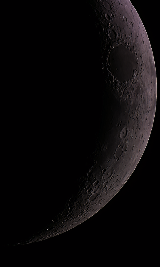 月齢3.3 久しぶりの月面撮影 : 天文再入門（まずは眼視、それから電視観望）してます