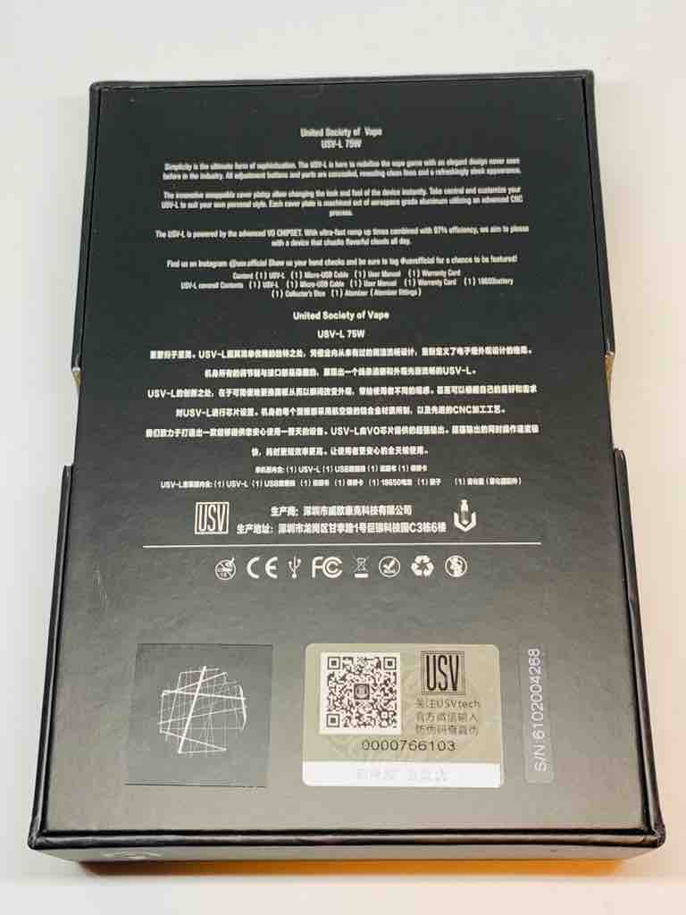 【MOD レビュー】UNITED SOCIETY OF VAPE USV-L 75W TC BOX MOD : SapporoVapor ...