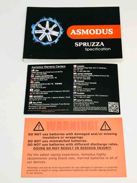 【MOD レビュー】ASMODUS Spruzza 80w squonk kit Oni One RDA版 : SapporoVapor ...