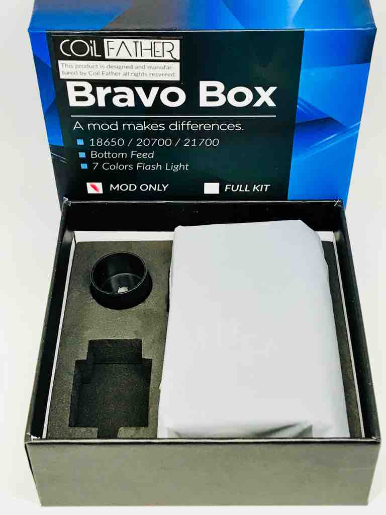 【MOD レビュー】Coil Father Bravo Squonk Box Mod : SapporoVapor RYUK55 VAPE沼blog♪