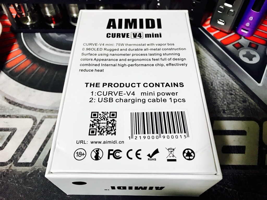 【MOD レビュー】AIMIDI Curve V4 mini 75W TC Box MOD : SapporoVapor RYUK55 ...