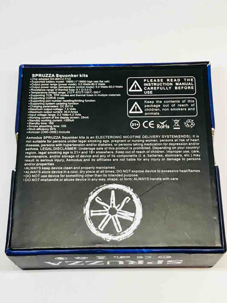 【MOD レビュー】ASMODUS Spruzza 80w squonk kit Oni One RDA版 : SapporoVapor ...