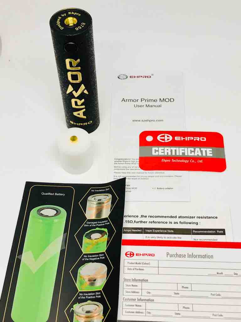 MOD レビュー】Ehpro Armor Prime Mod : SapporoVapor RYUK55 VAPE沼blog♪