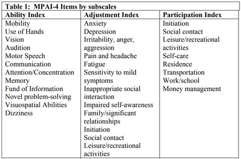 Mayo-Portland Adaptability Inventory-4（MPAI-4） : 障害のある人の主体性研究会