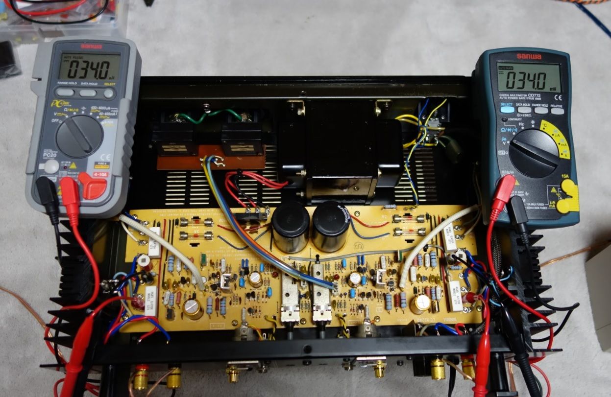 YAMAHA P2050 通電試験とセッティング : アンプジャンカーのblog