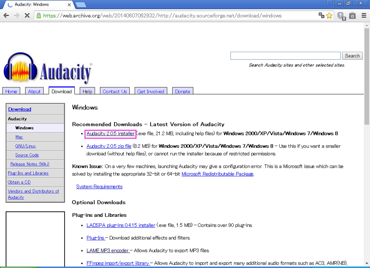 Windows XPで使えるAudacity v2.0.5 : ラーマの日記