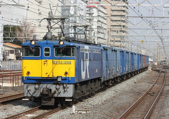 JR貨物の試験塗装機 EF651059 : 線路は続くよどこまでも