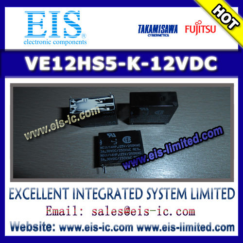 VE12HS5-K-12VDC - TAKAMISAWA / FUJITSU - POWER RELAY 12V 5A 1CO THT : 香港富潮科技株式会社の電子部品・半導体