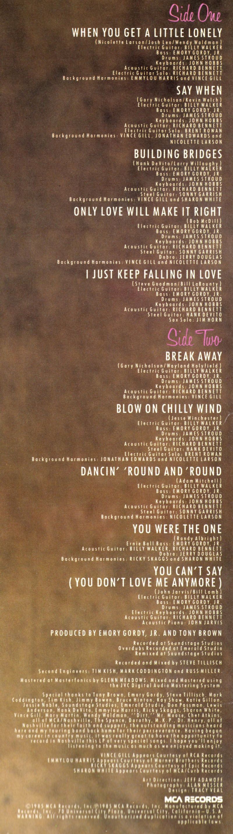 Say When / NICOLETTE LARSON セイ・ホエン／ニコレット・ラーソン : 山麓2019のブログ