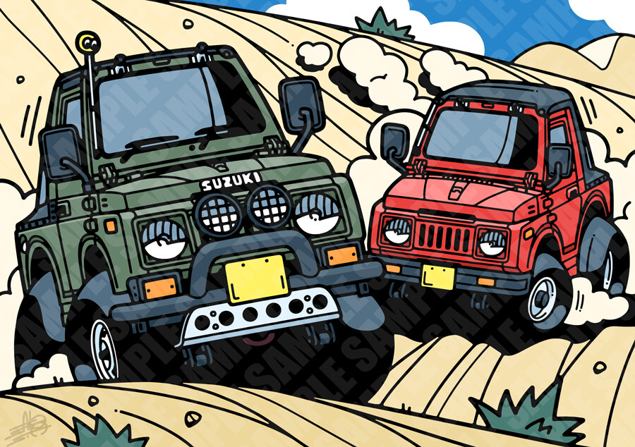 スズキ ジムニー SJ30FM / さとしおのイラスト制作事例 case18 : 偶刊サトシオモータースBLOG