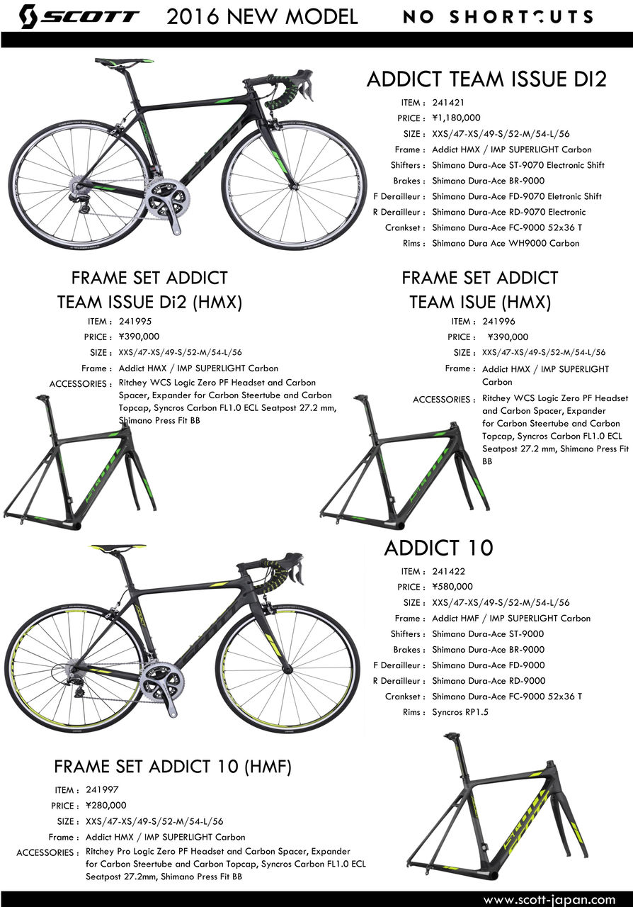 正式ラインナップ発表!SCOTT 2016年モデルフルラインナップ 正式ラインナップ発表!SCOTT 2016年モデルフルラインナップ