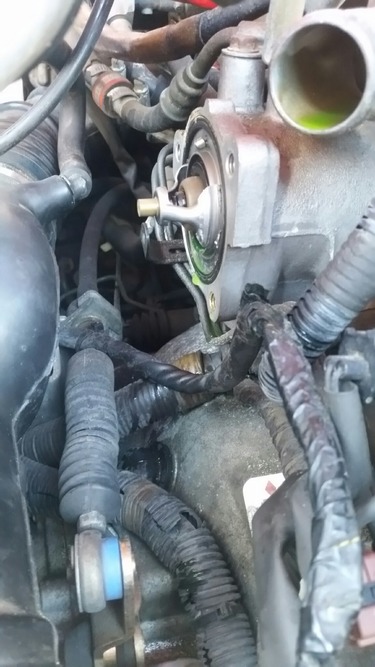 三菱GTO サーモスタットの交換です。 : 三菱GTO好きな私のぺージで〜す。見てくださいね