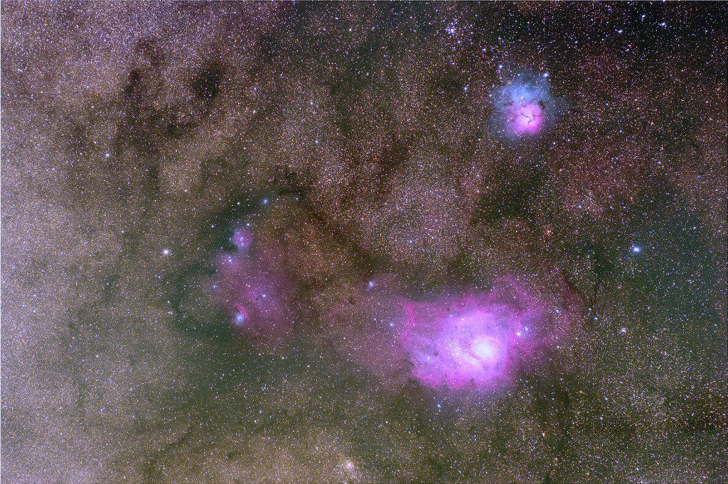 M8 M20 定番の撮影です。 : 12星座を楽しもう