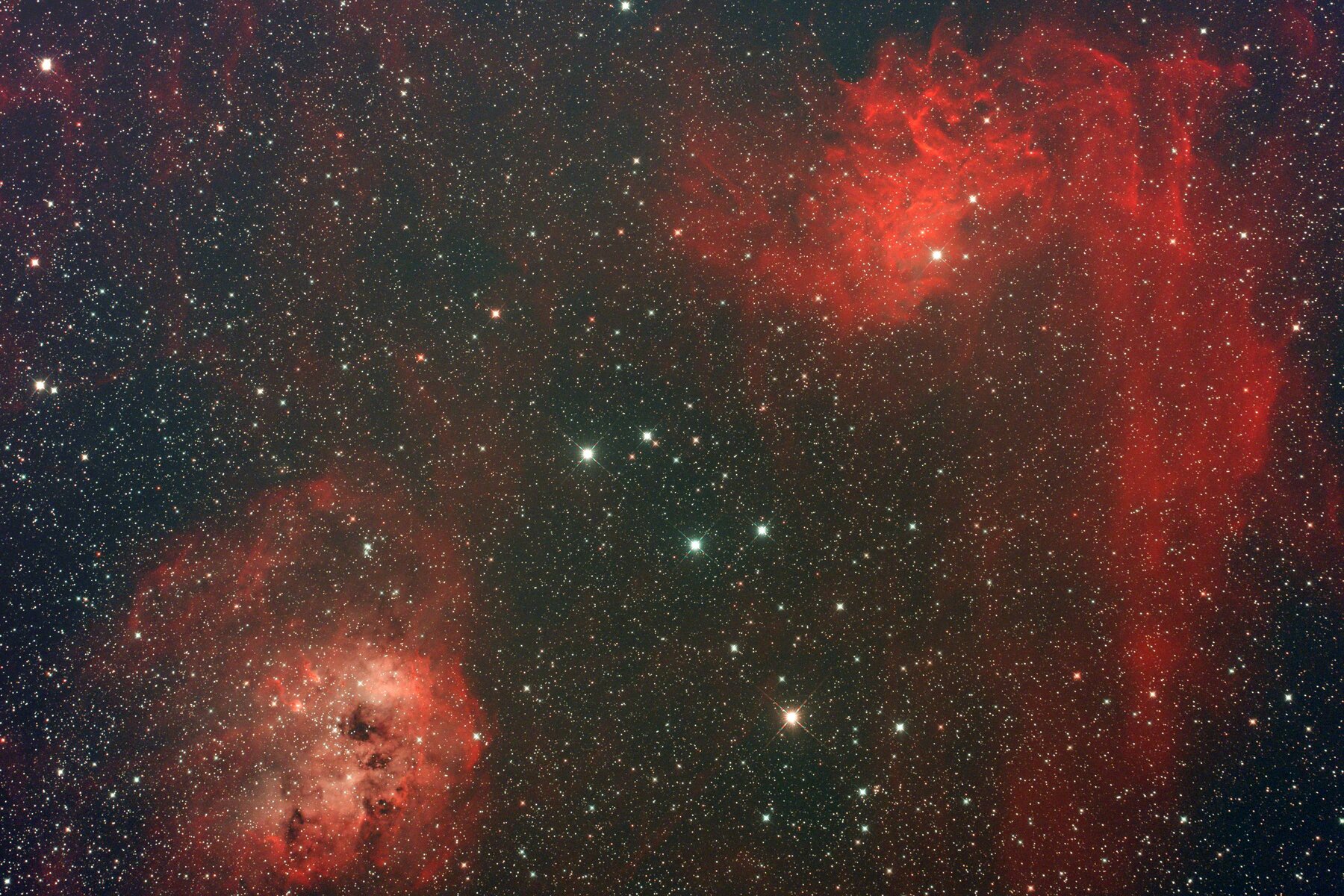 ぎょしゃ座 sh2-229(IC405)とsh2-236（IC410） : Hiro*の星ブログ