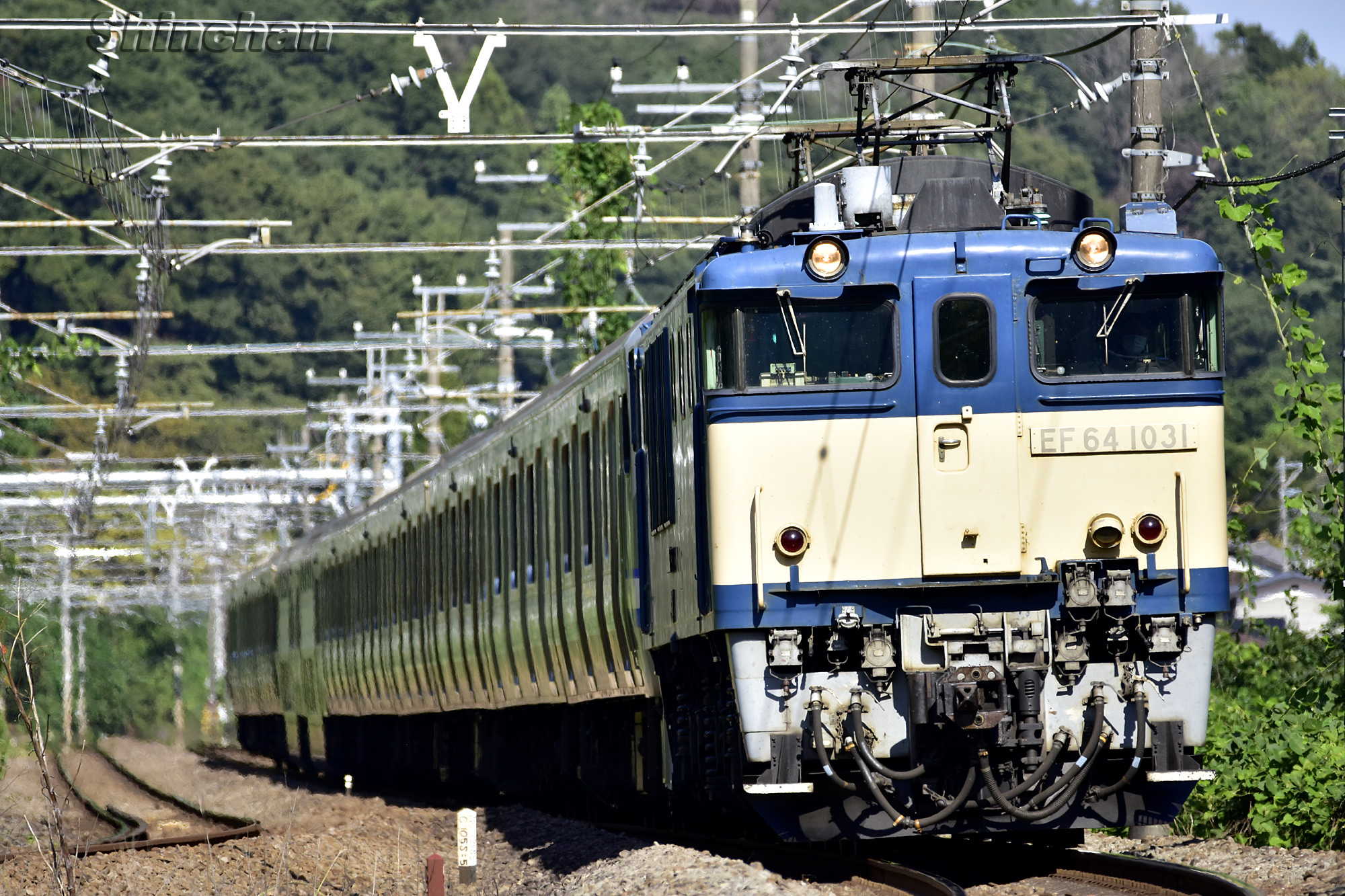 しんちゃん日記:配9441レ EF64 1031 ＋ E217系Y-2編成 2023.9.12