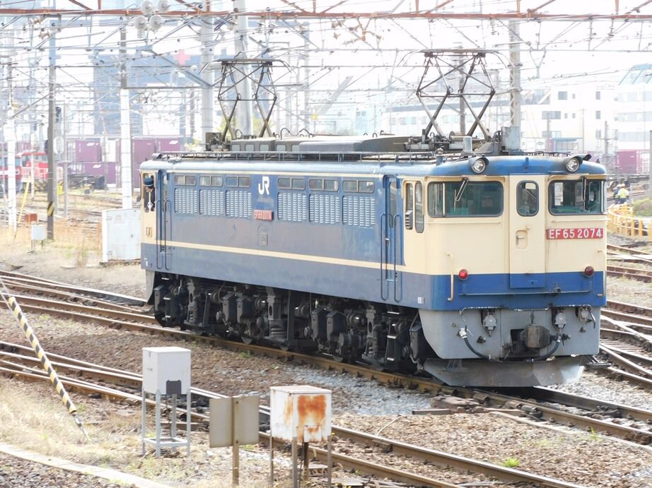 EF65形電気機関車（2074・1103）＋EF66形電気機関車（127）＋国鉄ヨ8000形貨車（ヨ8402） - 令和5年3月 : 深徒徒