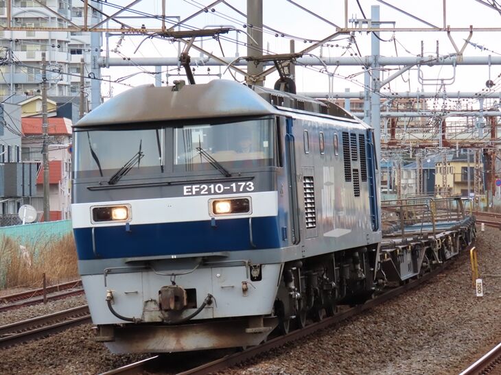 EF65-2088（蘇我試単）、EF65-2089、EF210形電気機関車（116・173） - 令和7年2月 : 深徒徒
