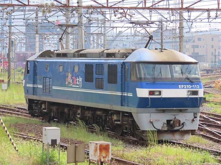 185系団臨・E653系水色・E653系国鉄色・E657系橙、EF210形電気機関車（113・105【72レ】） - 令和6年9月 : 深徒徒