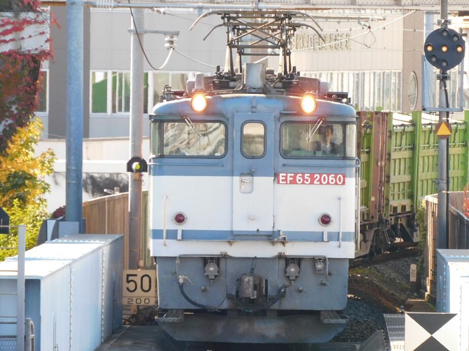 EF65形電気機関車（2060）＋B.B.BASE＋鉄道クレーン車 - 令和4年11月 : 深徒徒