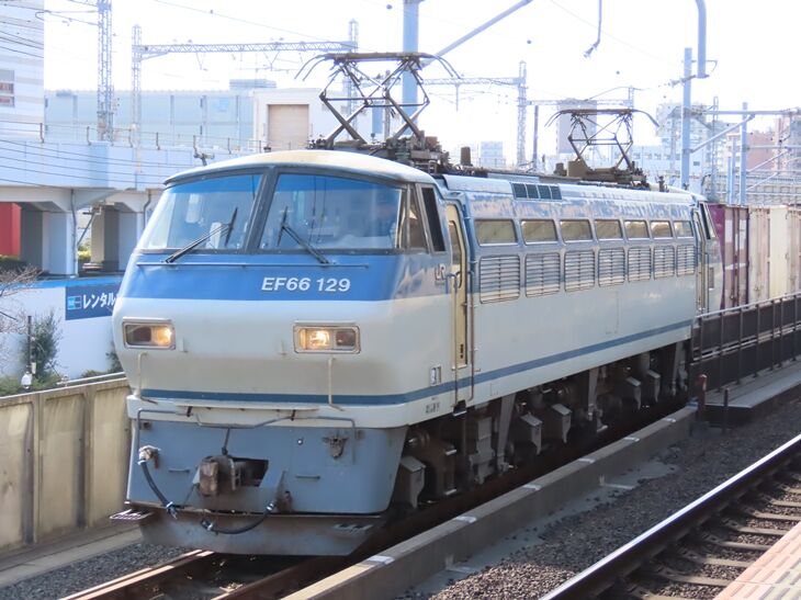 EF66形電気機関車（129・130【2066レ】）＋EF210形電気機関車（115・360）＋なの花号 - 令和7年2月 : 深徒徒