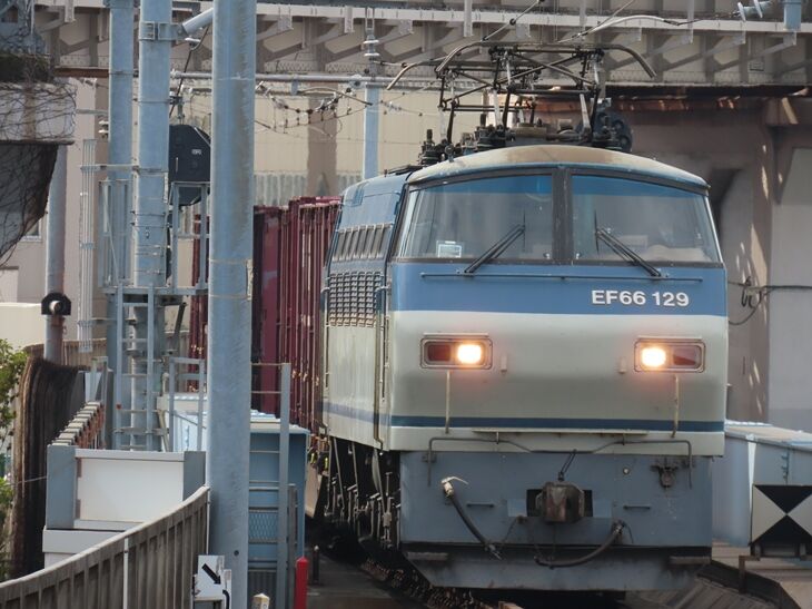EF66形電気機関車（129）＋EF210形電気機関車（347・108）＋なの花号、EF65-2080＋西武新101系（甲種輸送） - 令和7年3月 : 深徒徒