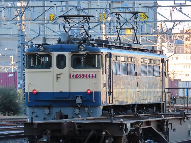 EF65-2088（蘇我試単）、EF65-2089、EF210形電気機関車（116・173） - 令和7年2月 : 深徒徒