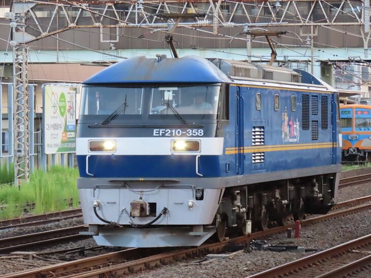 EF66形電気機関車（123【4093レ】）＋EF210形電気機関車（358・161【72レ】）＋あかぎ号（幸谷なのは）、DD200-9＋E516＋E515 - 令和6年9月 : 深徒徒