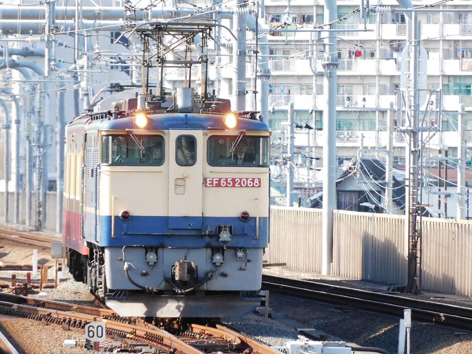 EF65形電気機関車（甲種輸送・2063）＋若葉号 - 令和4年12月 : 深徒徒