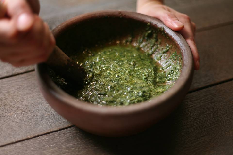 Ichiyougama's Suribachi was added. It is recommended for making basil ...