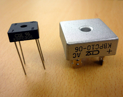 シリコンハウスへようこそ:輸入モノのダイオードブリッジ。