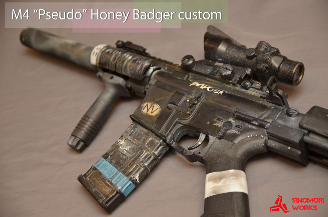 シノモリワークス : 【CoD:Ghosts】M4をHoney Badger(ハニーバジャー)っぽくカスタムしてみた