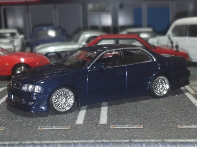 VERTEX TOYOTA CHASER JZX100 / Dark Blue Metallic《Tarmac Works》 : 1/64 ...