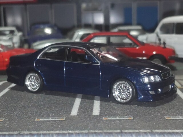 VERTEX TOYOTA CHASER JZX100 / Dark Blue Metallic《Tarmac Works》 : 1/64 ...