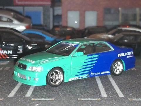 TOYOTA CHASER JZX100 /FALKEN RACING COLOR【TARMAC WORKS】 : 1/64 STYLE MY ...