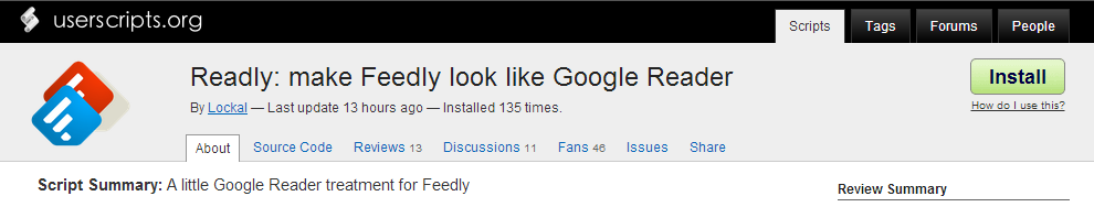 Feedlyの見た目をGoogle Reader風にするGreasemonkeyスクリプト「Readly: make Feedly look like Google Reader」が登場 ...