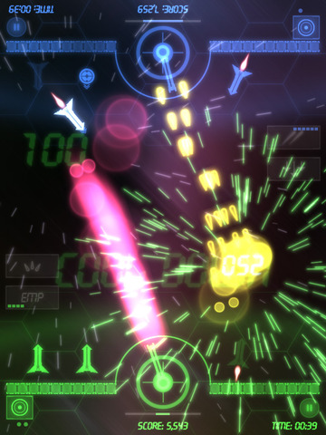 美しいネオンの煌めきスペースバトルシューティング「Neon Battle HD」【iPhoneアプリ】【iPadアプリ】 - S-MAX