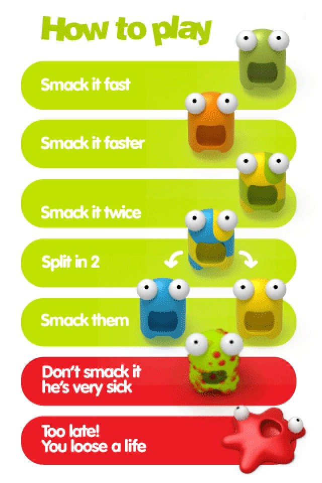 アメーバーのようなGuglをタップして潰そう！キモかわいいちょっと変わったもぐらたたき「Smack That Gugl」【iPhoneアプリ ...